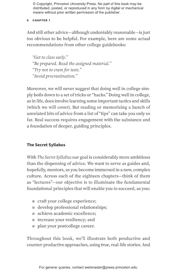 The Secret Syllabus | Princeton University Press