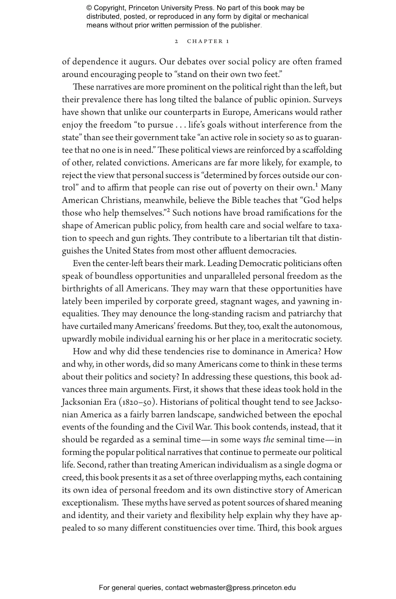 The Roots of American Individualism | Princeton University Press