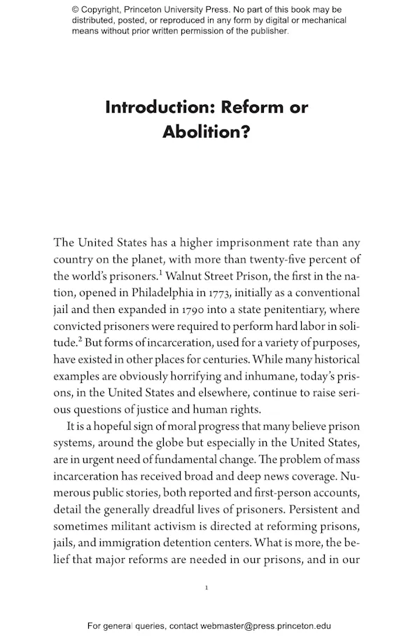 The Idea of Prison Abolition | Princeton University Press