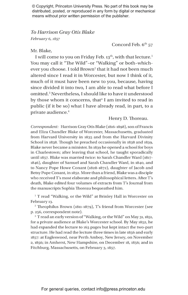 The Correspondence of Henry D. Thoreau | Princeton University Press
