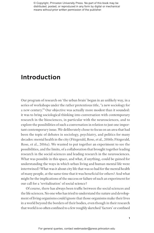 The Urban Brain | Princeton University Press