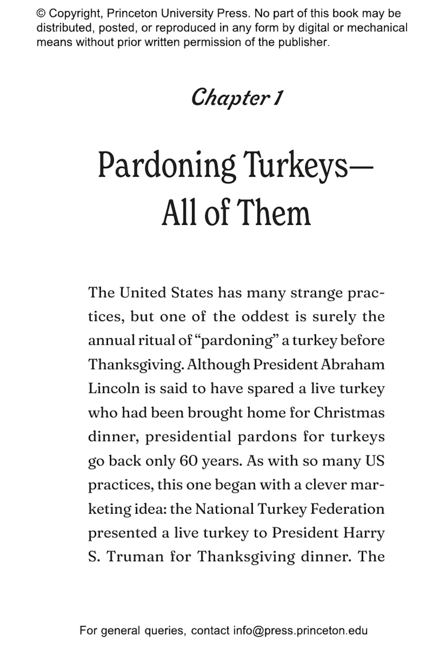 Consider the Turkey | Princeton University Press
