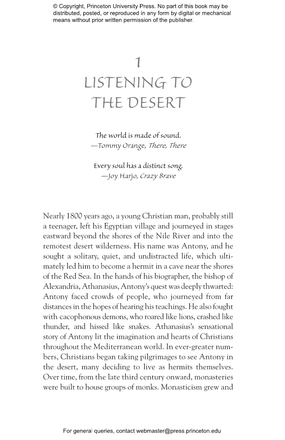 Sonorous Desert | Princeton University Press