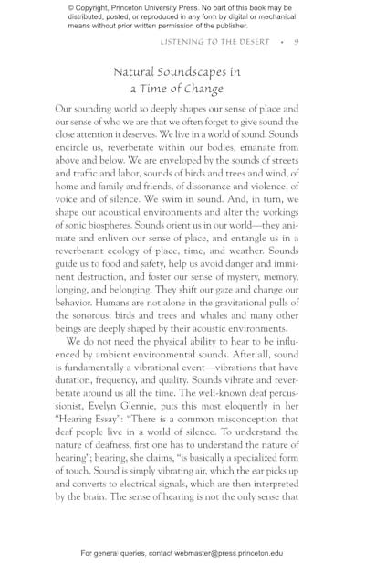 Sonorous Desert | Princeton University Press