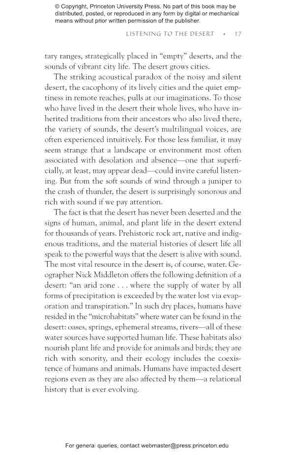 Sonorous Desert | Princeton University Press