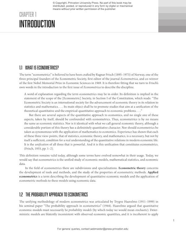 Econometrics | Princeton University Press