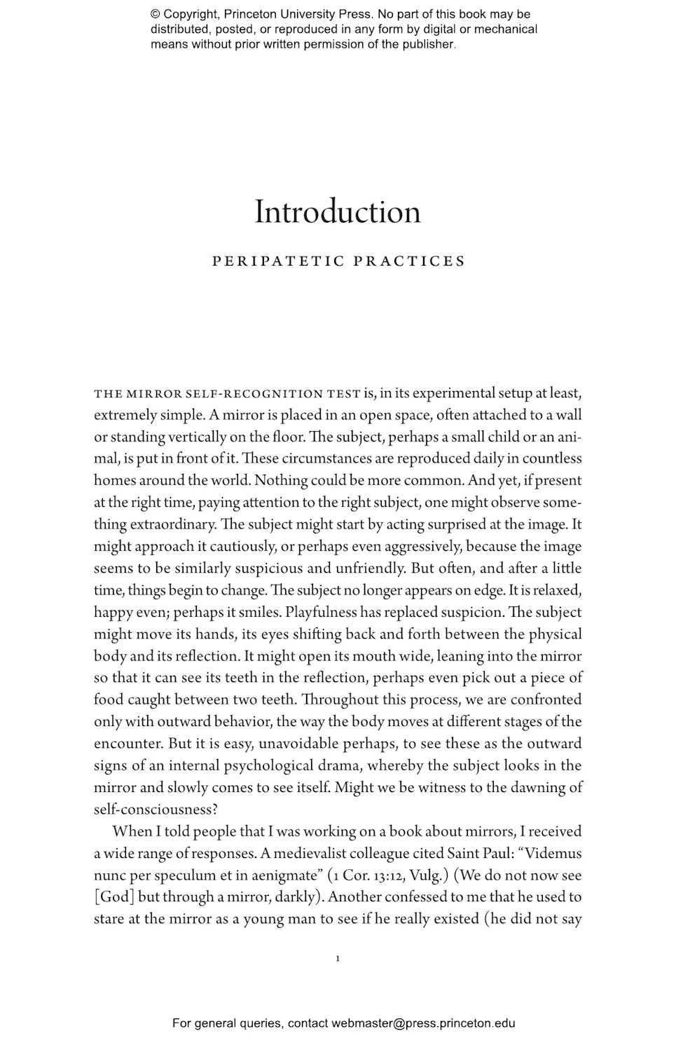 The Mirror and the Mind | Princeton University Press