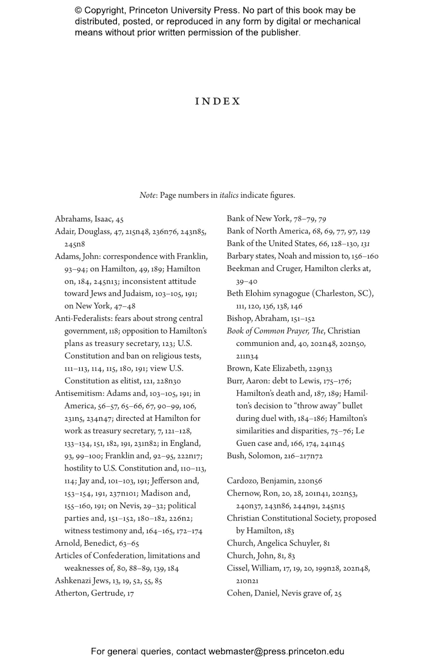 The Jewish World of Alexander Hamilton | Princeton University Press