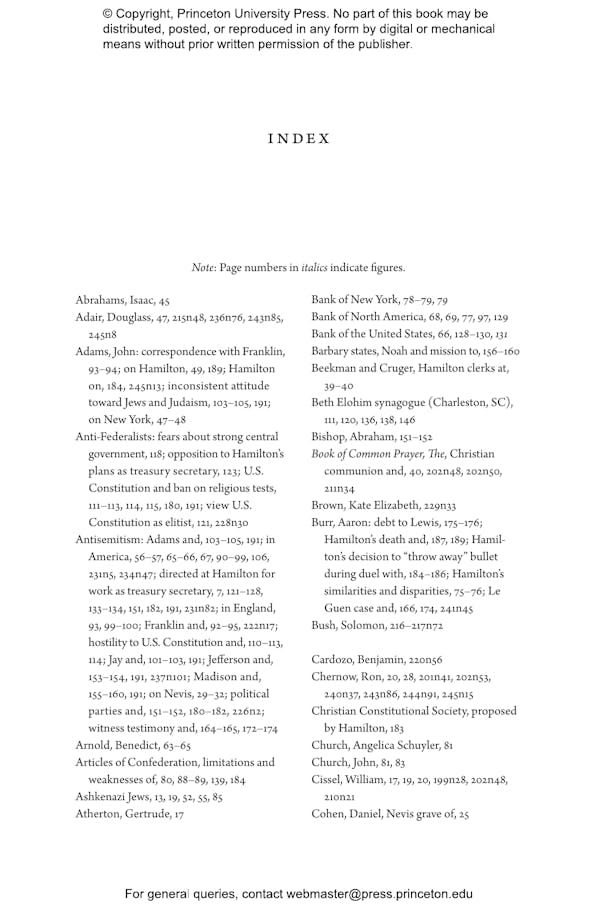 The Jewish World of Alexander Hamilton | Princeton University Press