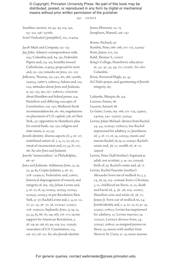 The Jewish World of Alexander Hamilton | Princeton University Press