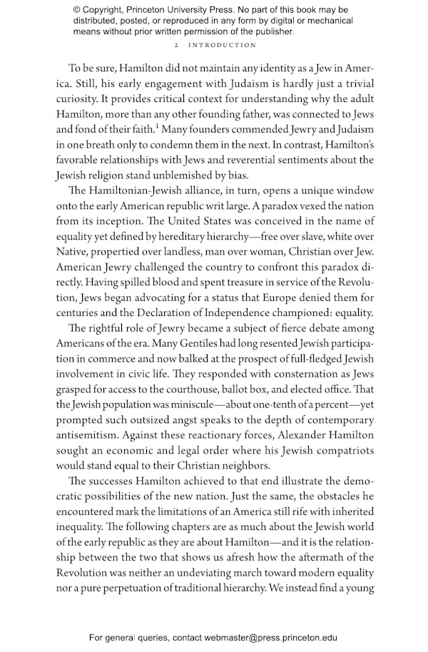 The Jewish World of Alexander Hamilton | Princeton University Press