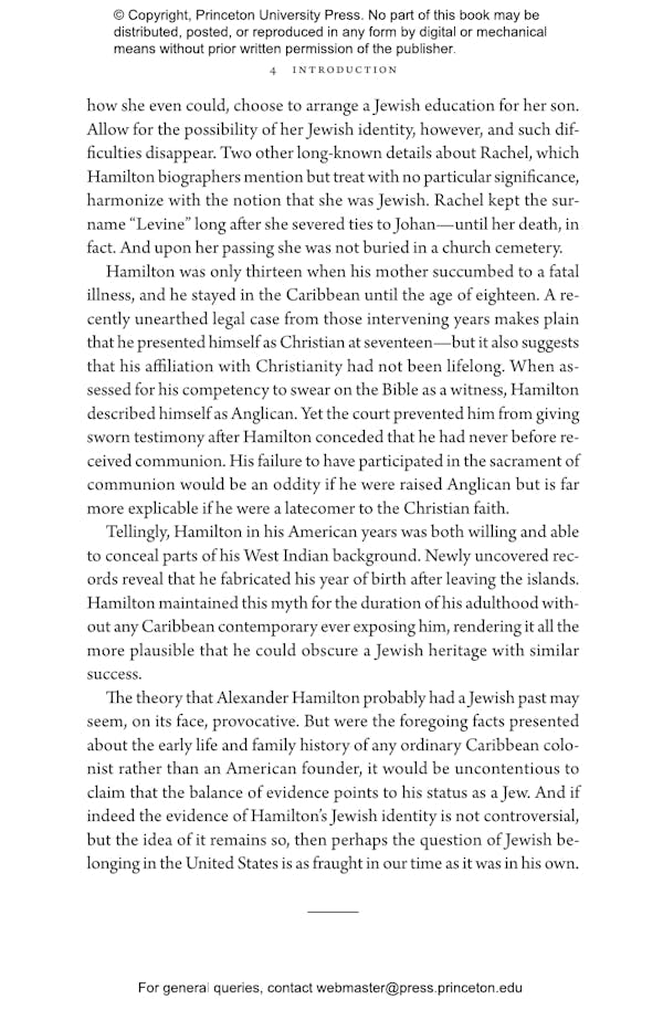 The Jewish World of Alexander Hamilton | Princeton University Press