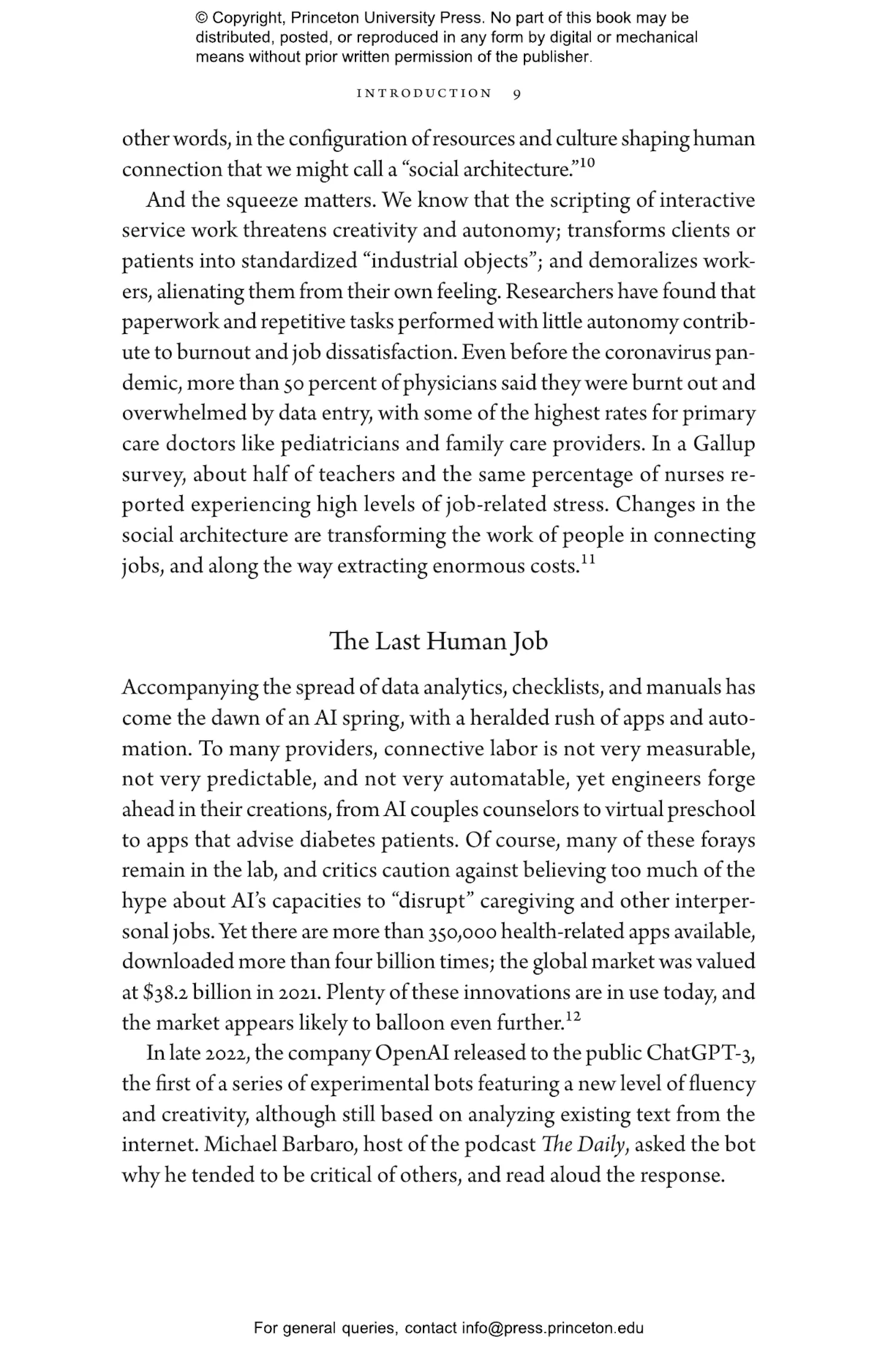 The Last Human Job | Princeton University Press