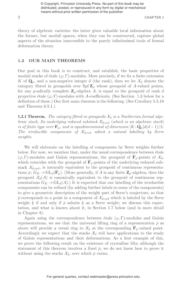 Moduli Stacks of Étale (ϕ, Γ)-Modules and the Existence of Crystalline ...