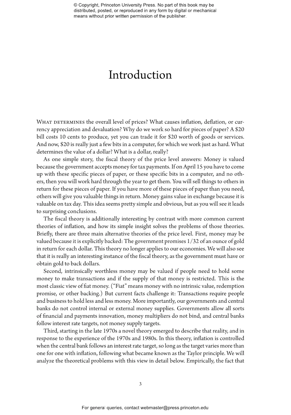 The Fiscal Theory of the Price Level | Princeton University Press