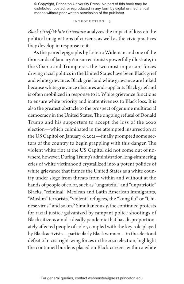 Black Grief/White Grievance | Princeton University Press