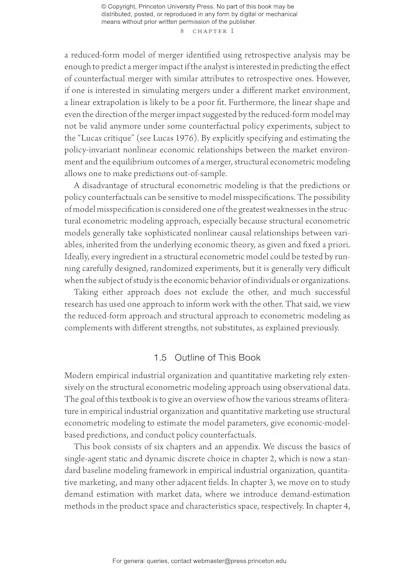 Structural Econometric Modeling In Industrial Organization And