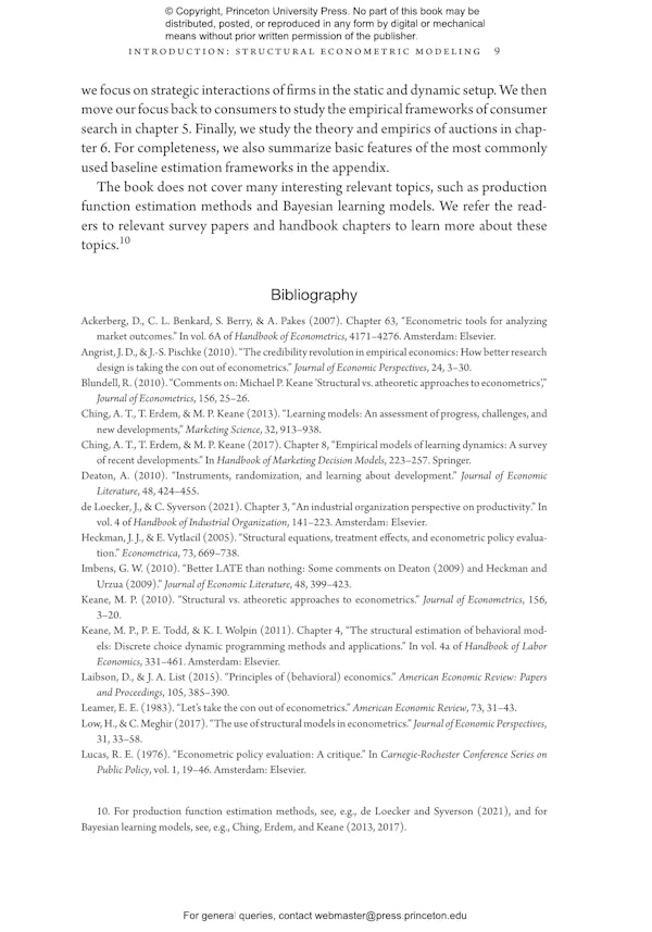 Structural Econometric Modeling In Industrial Organization And Quantitative Marketing