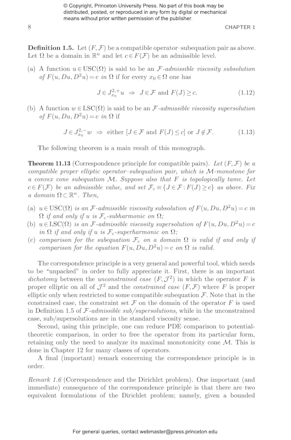 Comparison Principles for General Potential Theories and PDEs ...
