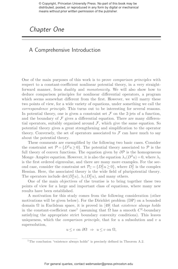 Comparison Principles For General Potential Theories And Pdes Princeton University Press