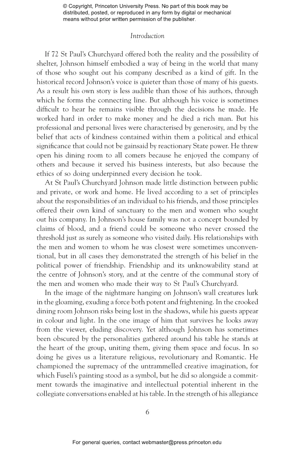 Dinner with Joseph Johnson | Princeton University Press