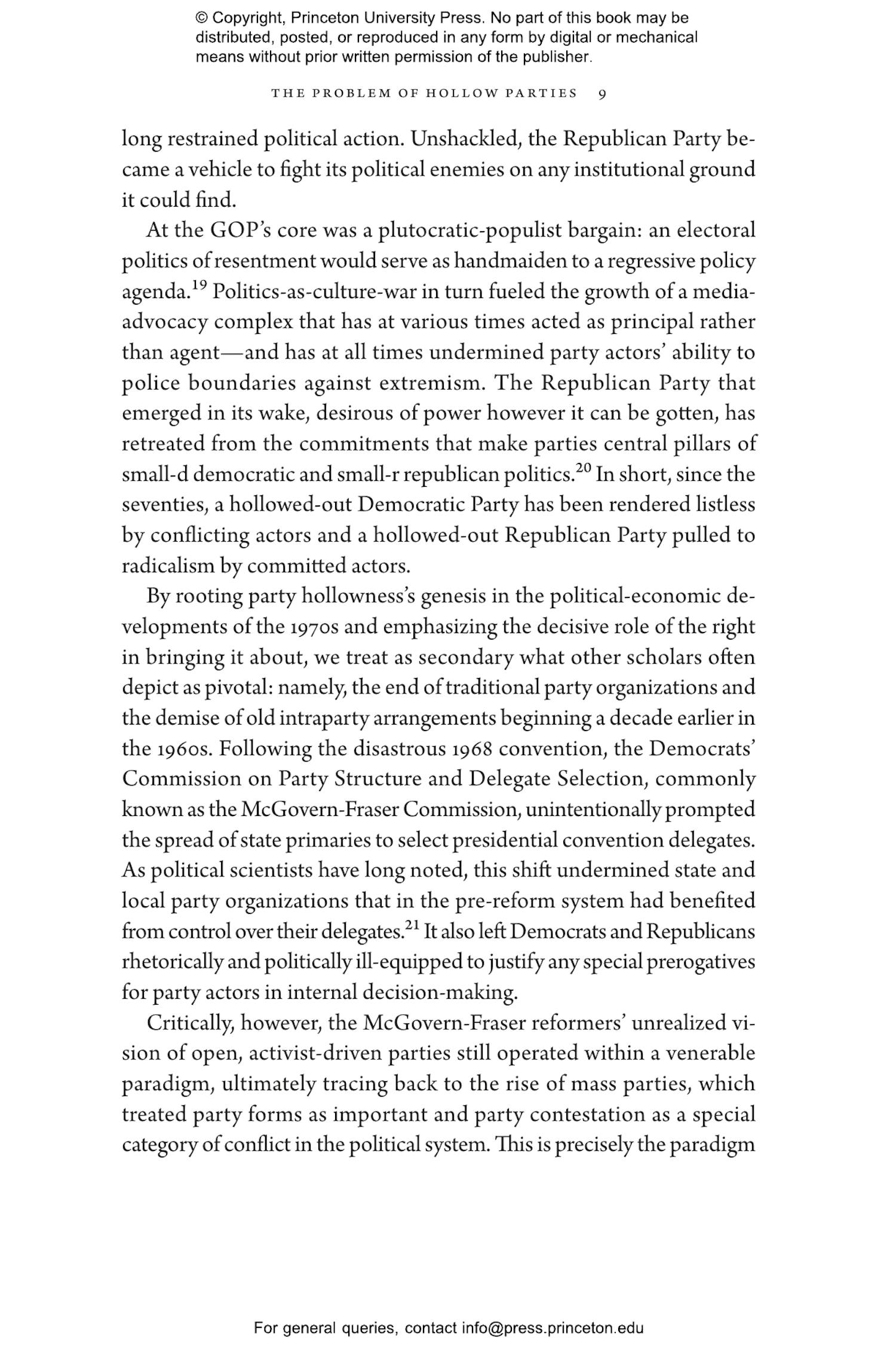 The Hollow Parties | Princeton University Press