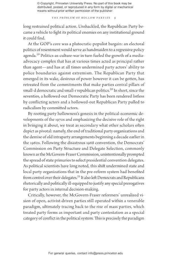 The Hollow Parties | Princeton University Press