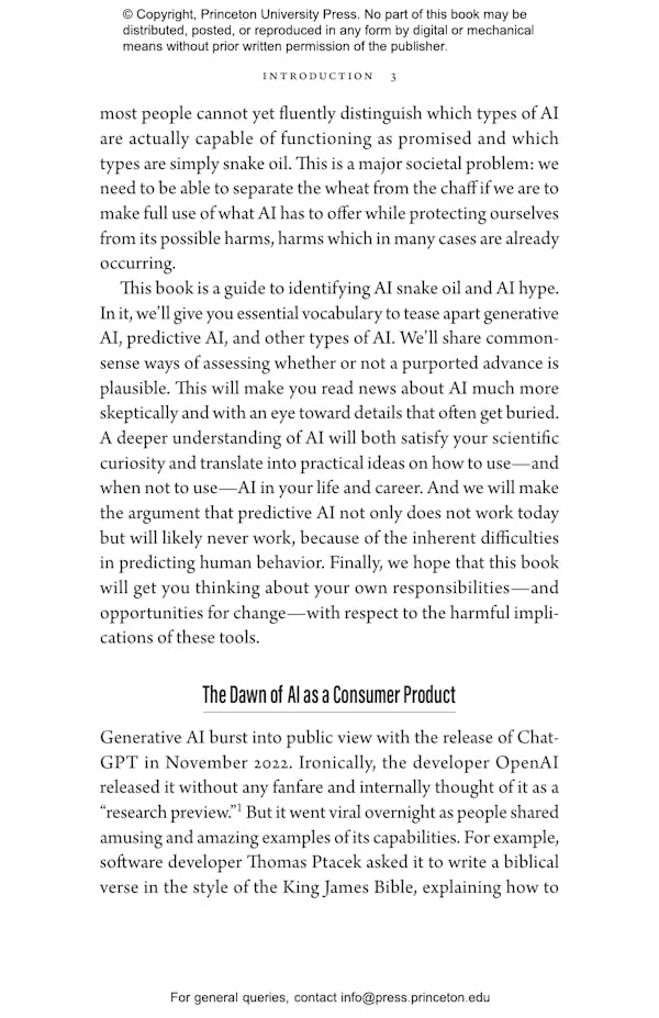 AI Snake Oil | Princeton University Press