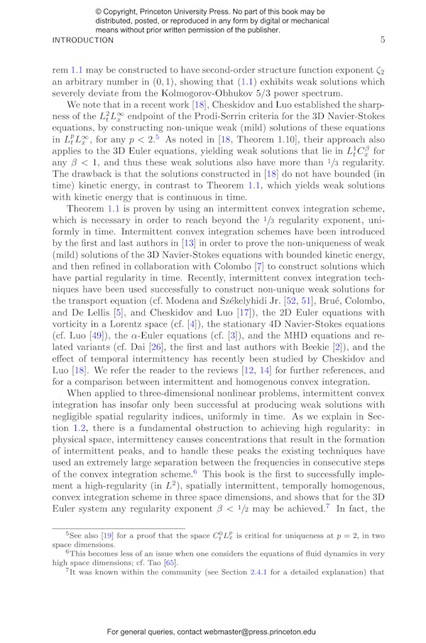 Intermittent Convex Integration for the 3D Euler Equations | Princeton ...