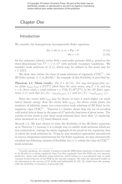 Intermittent Convex Integration for the 3D Euler Equations | Princeton ...