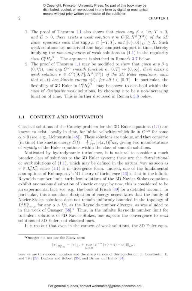 Intermittent Convex Integration for the 3D Euler Equations | Princeton ...