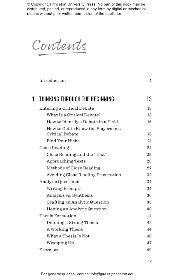 Thinking through Writing | Princeton University Press