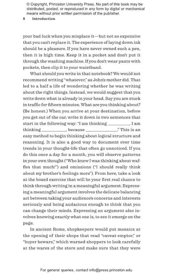 Thinking through Writing | Princeton University Press