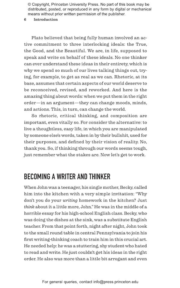 Thinking through Writing | Princeton University Press