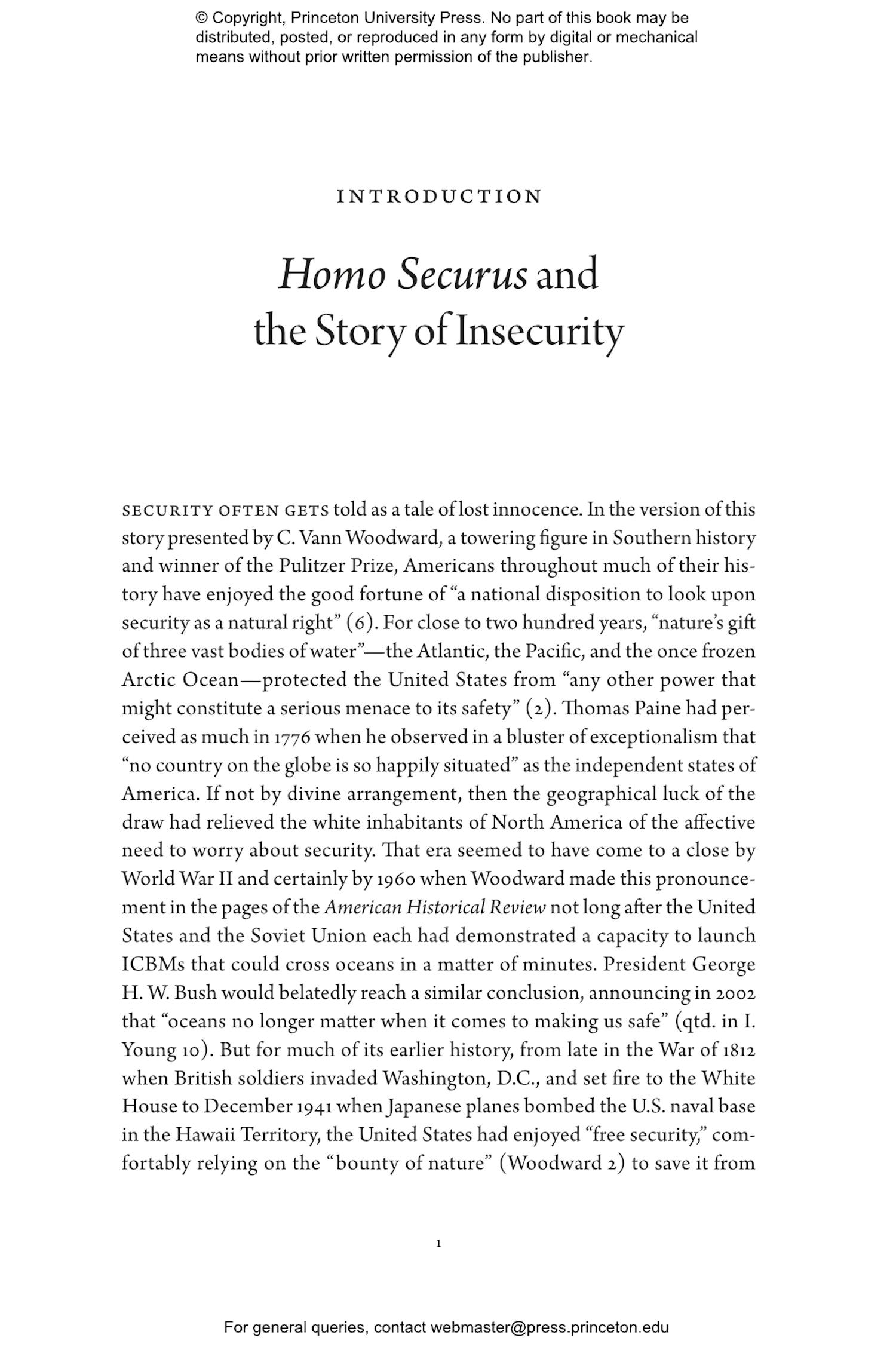 American Insecurity and the Origins of Vulnerability | Princeton ...