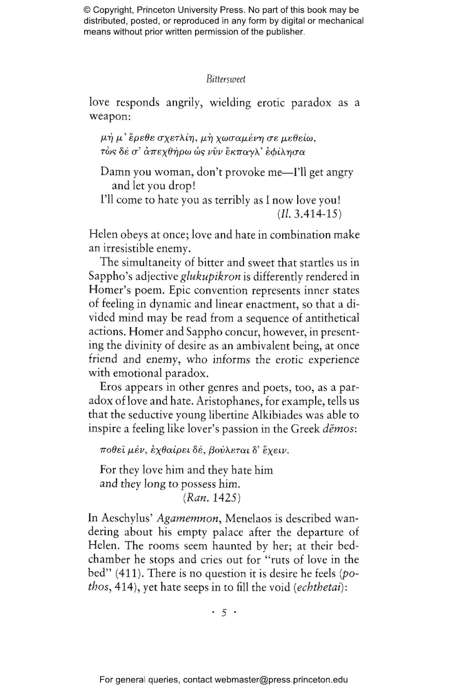 Eros the Bittersweet | Princeton University Press