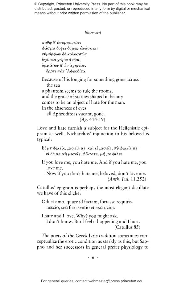 Eros the Bittersweet | Princeton University Press