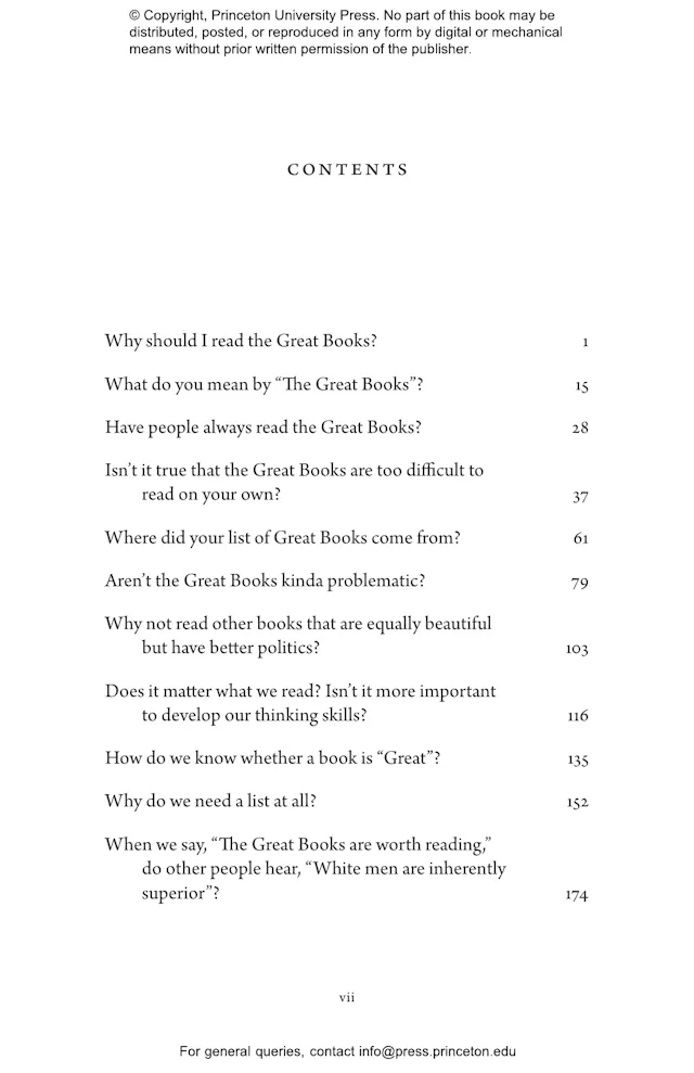 What's So Great About the Great Books? | Princeton University Press
