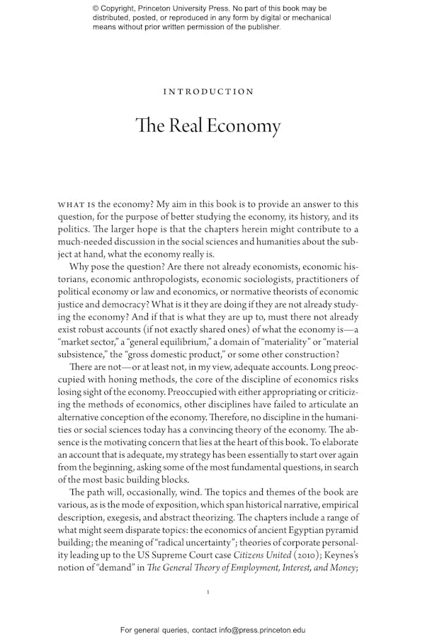 The Real Economy | Princeton University Press