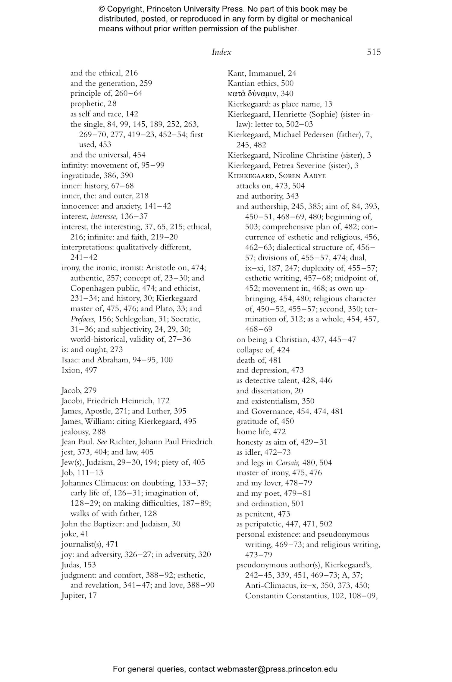 The Essential Kierkegaard | Princeton University Press