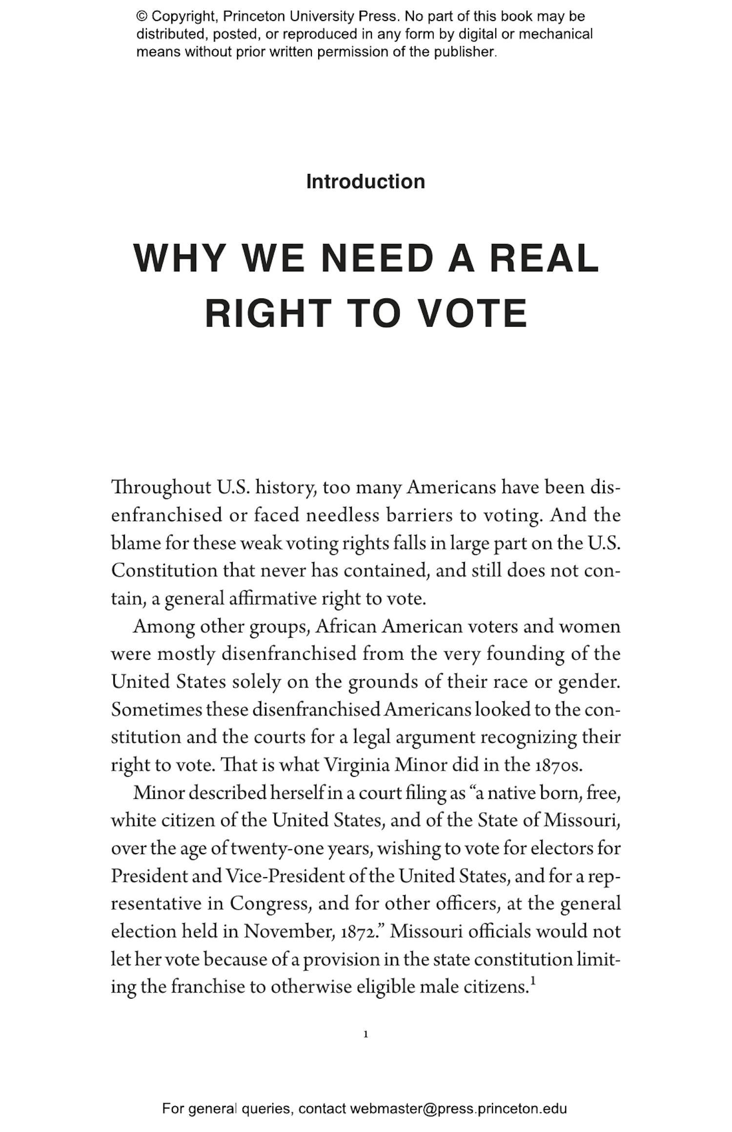 A Real Right to Vote | Princeton University Press
