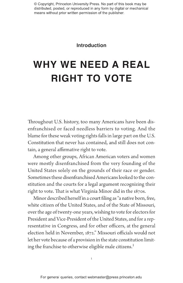A Real Right to Vote | Princeton University Press