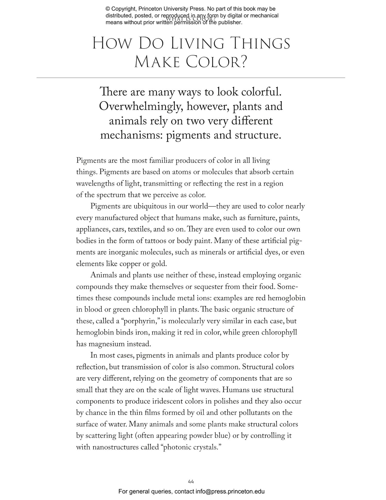 Color in Nature | Princeton University Press