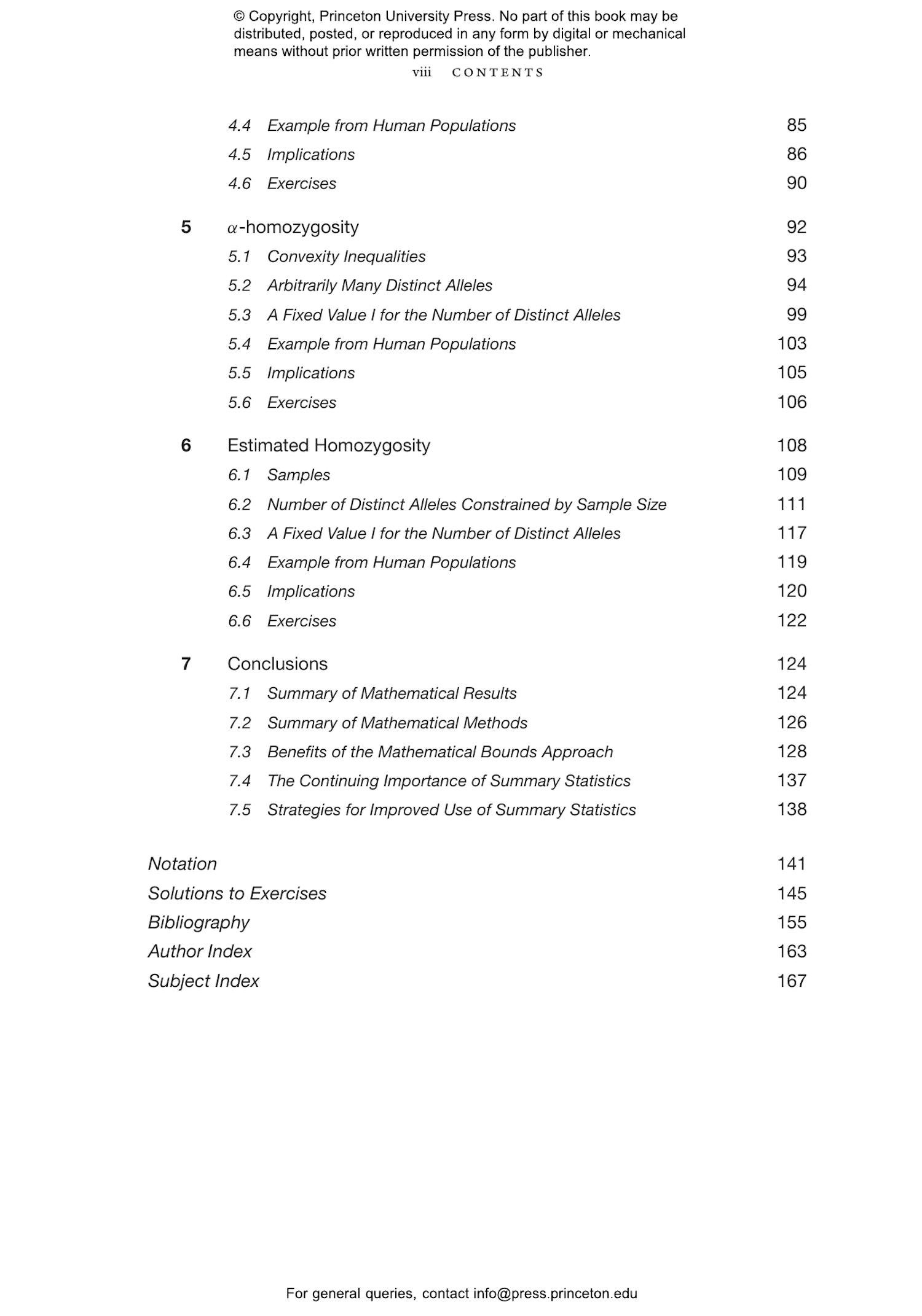Mathematical Properties of Population-Genetic Statistics | Princeton ...