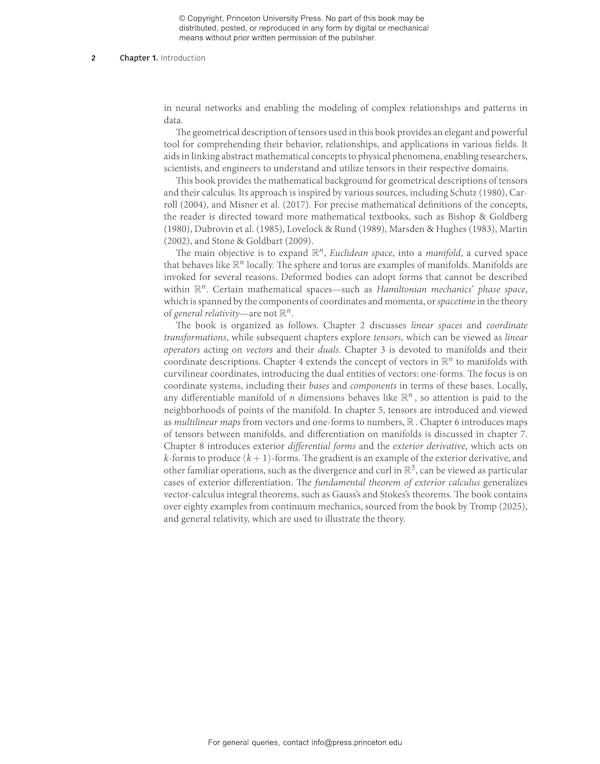 A Geometrical Introduction To Tensor Calculus Princeton University Press