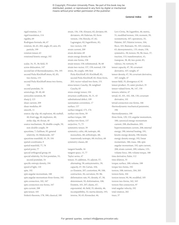 A Geometrical Introduction To Tensor Calculus Princeton University Press