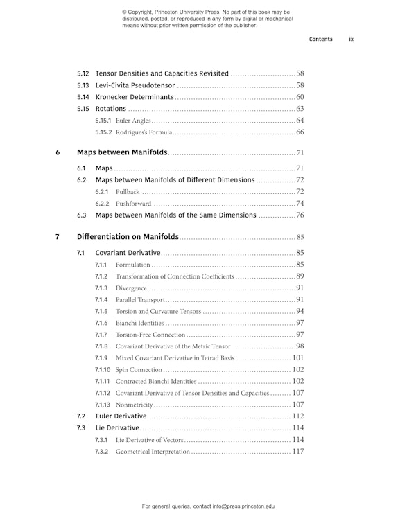 A Geometrical Introduction To Tensor Calculus Princeton University Press