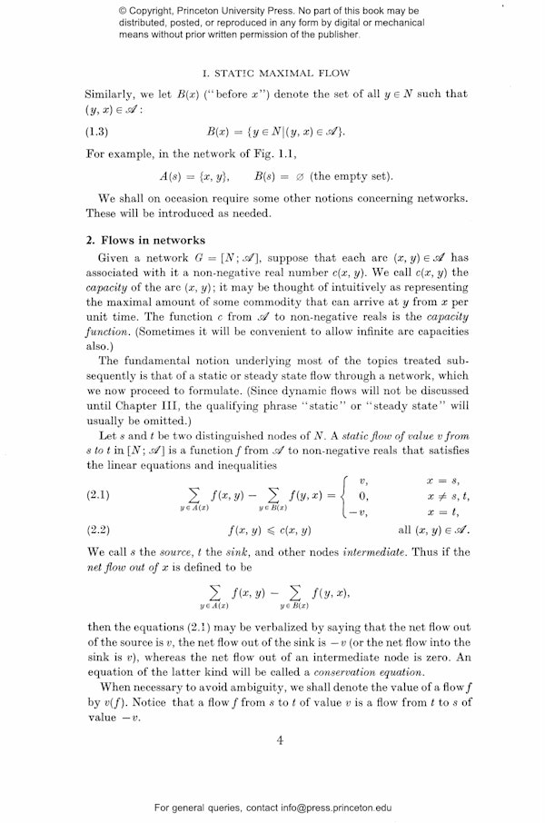 Flows in Networks | Princeton University Press