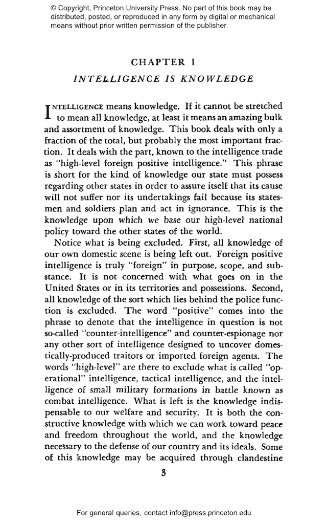 Strategic Intelligence for American World Policy | Princeton University ...