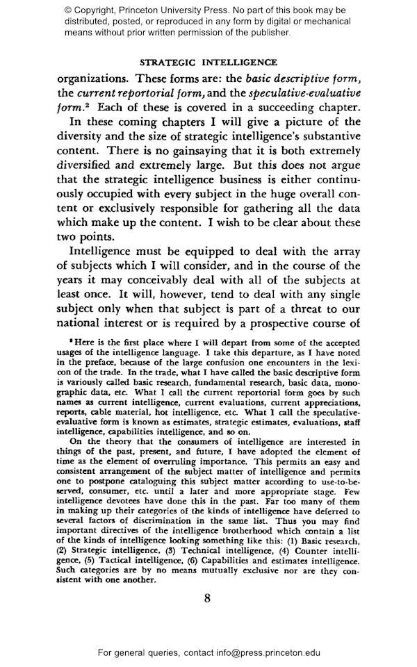 Strategic Intelligence for American World Policy | Princeton University ...